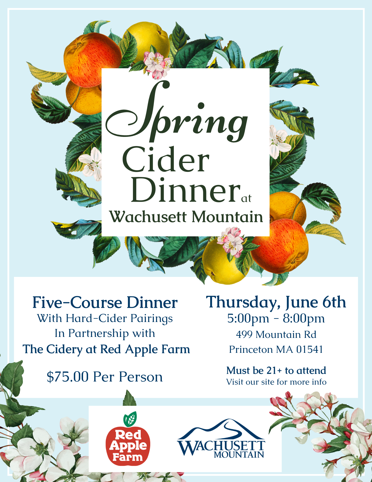 Spring Cider Dinner - Wachusett Mountain